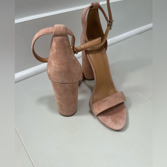 J. Crew | Shoes | Jcrew Light Pink Suede Block Heels | Poshmark